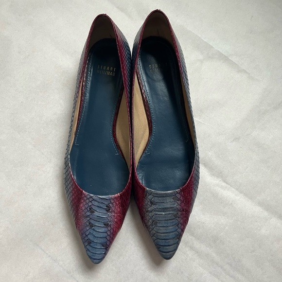Stuart Weitzman | Shoes | Stuart Weitzman Size 2 Pointed Toe Snake Skin ...